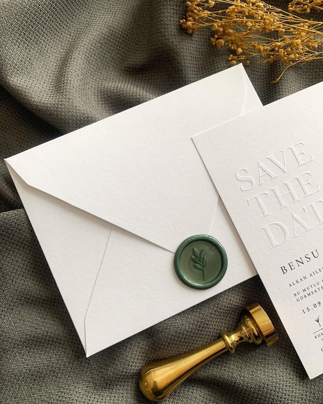 Elegant White Wedding Invitation, Personalized Wedding Invitation ...