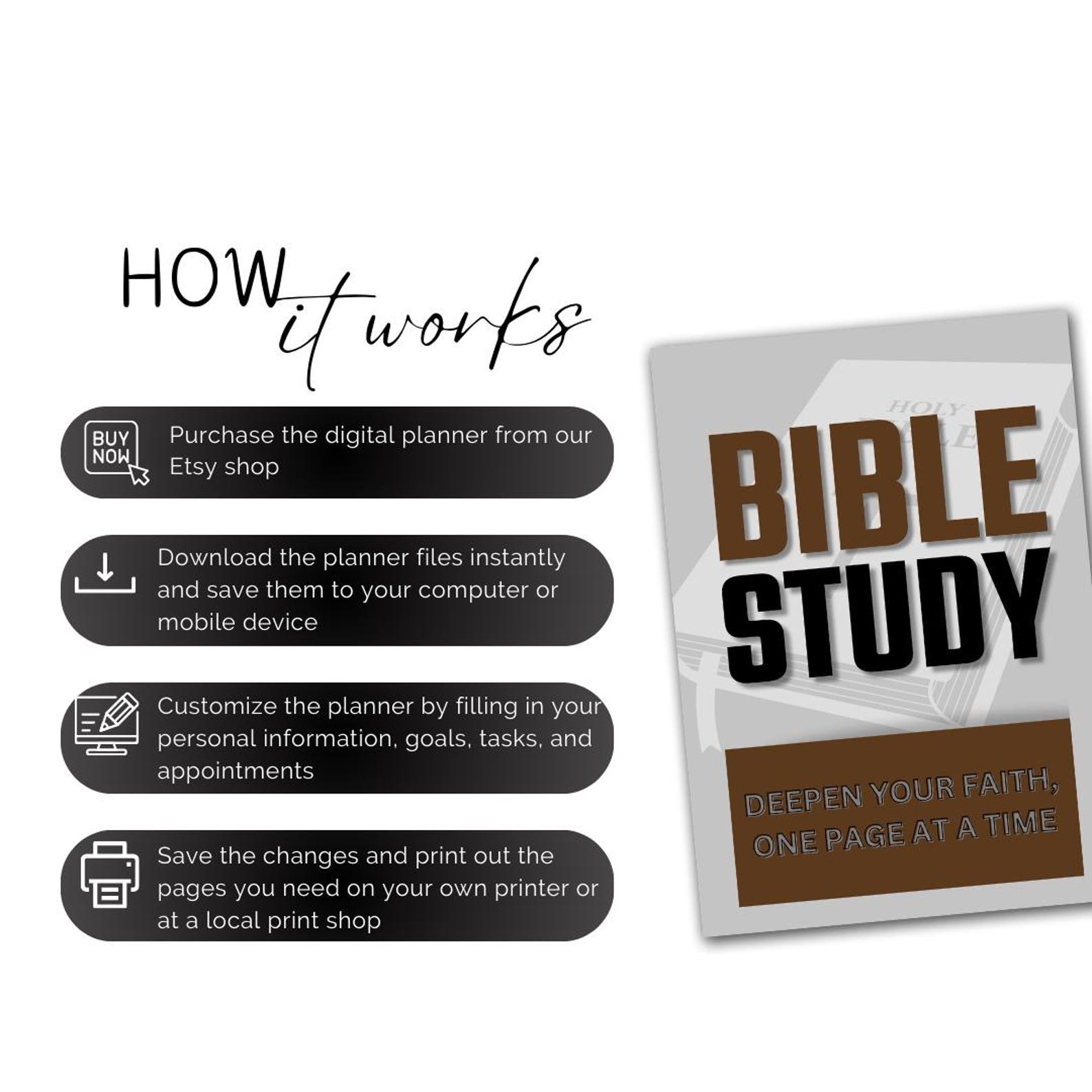 2025 Bible Study Journal, Christian Planner, Faith Journal, Religious ...