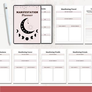 Manifestation Planner With Vision Board, Law of Attraction Journal ...