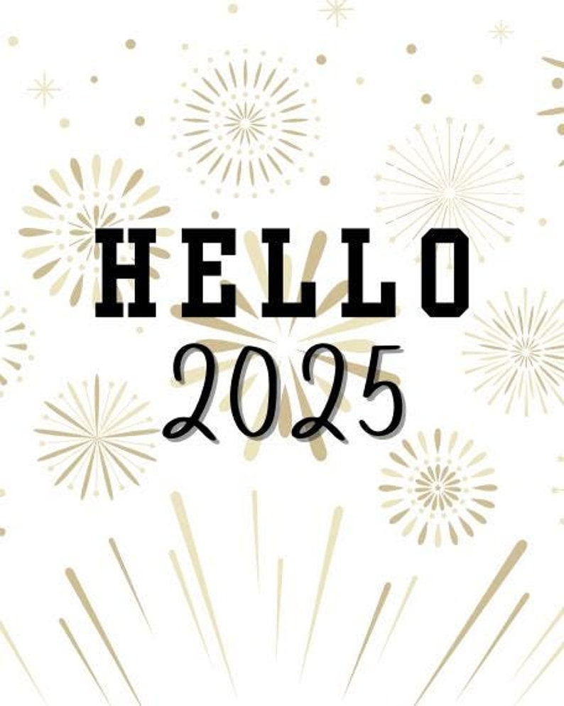 DIGITAL New Year 2025 Sign - Etsy