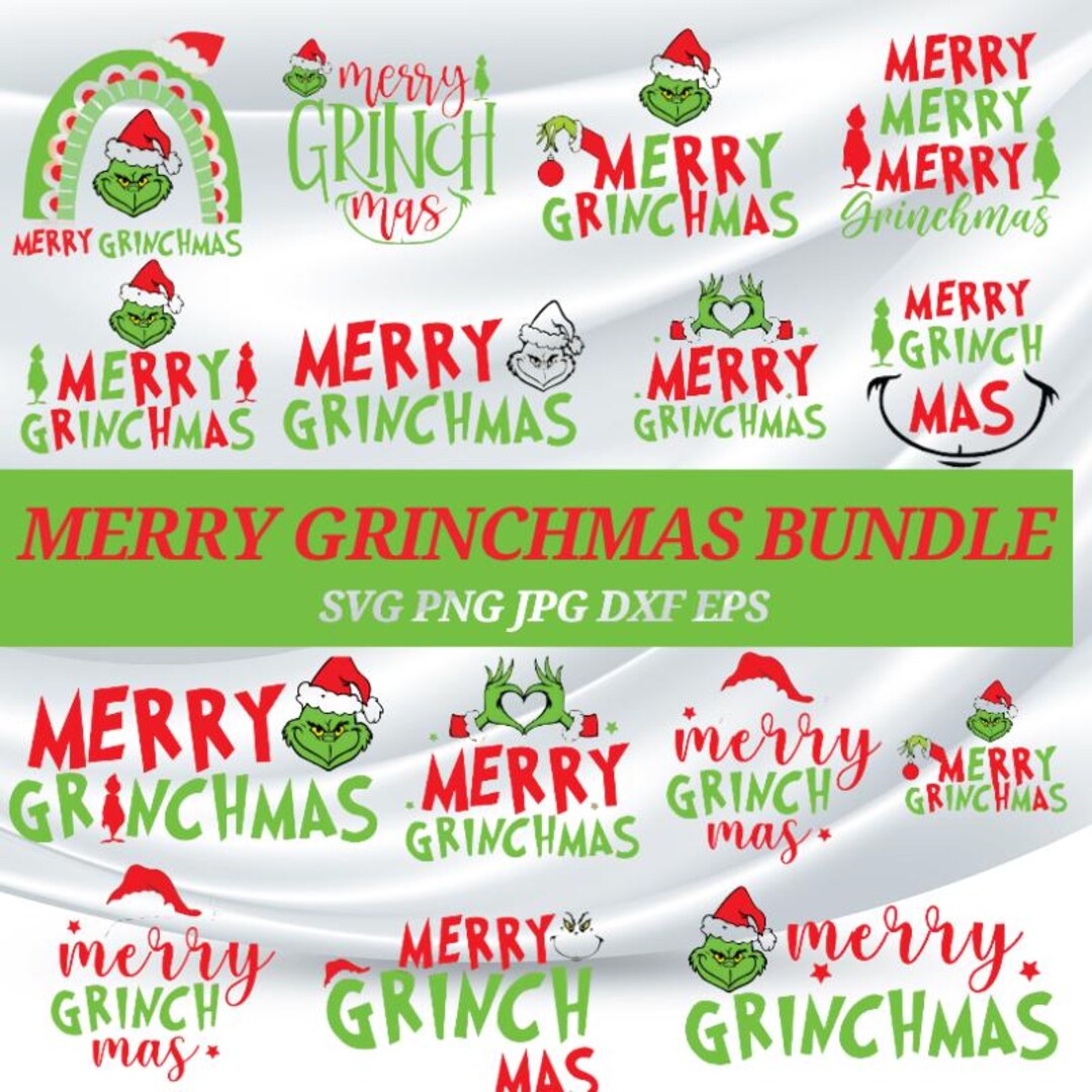 Merry Grinchmas SVG Bundle: Christmas Cut Files (digital Download) - Etsy
