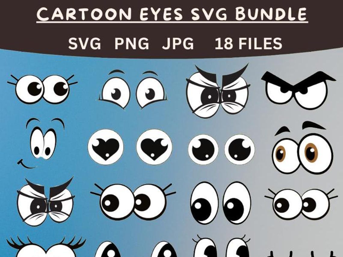 Emoticon Svg,eyes Svg Bundle,emoji Eyes Svg,face Svg, Emoji Eyes ...