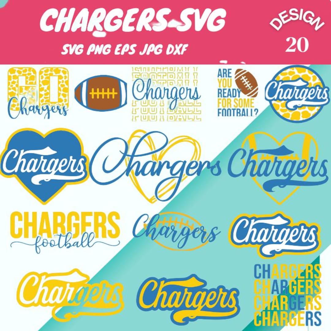 Chargers Football SVG Bundle: Sport Mama, Mascot, Pride (digital ...