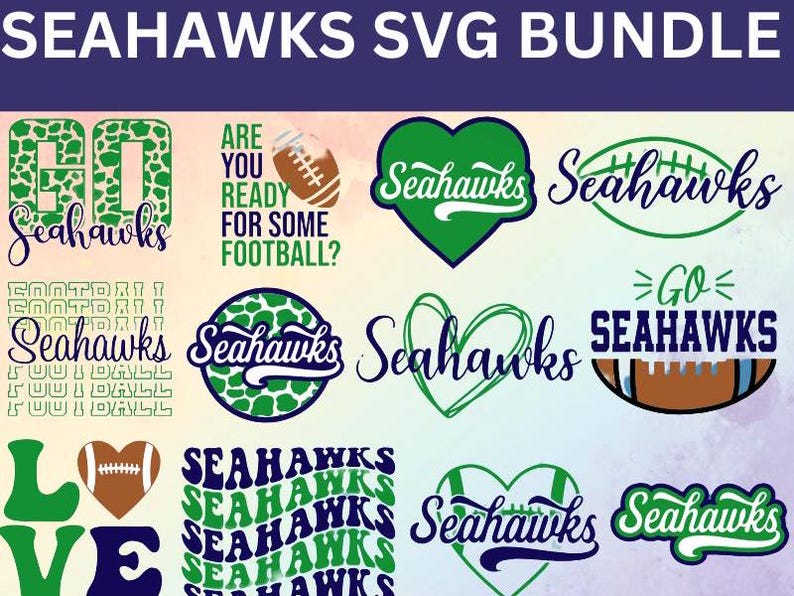 Seahawks SVG Bundle: Mascot & Varsity Designs (digital Download) - Etsy