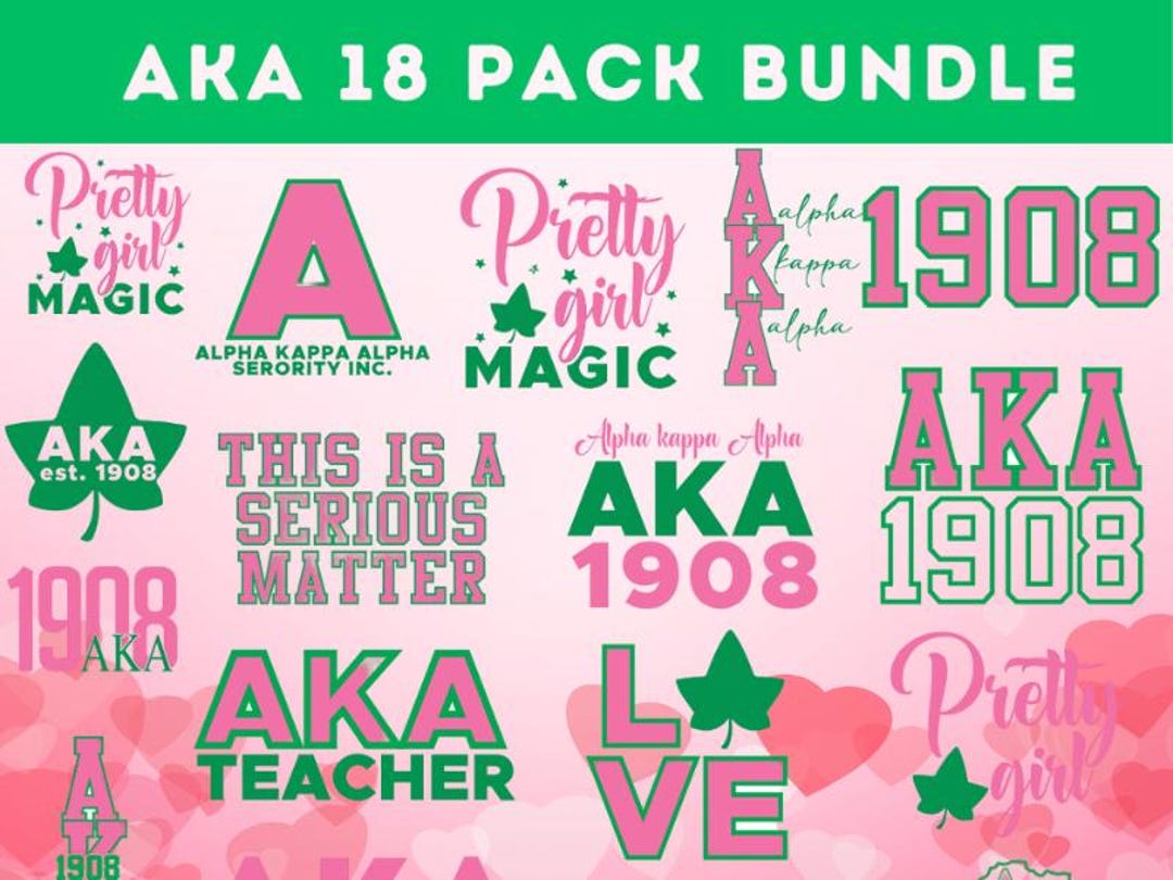 AKA Svg, AKA PNG, Aka Letters Svg, Alpha Kappa Alpha Sorority Svg ...