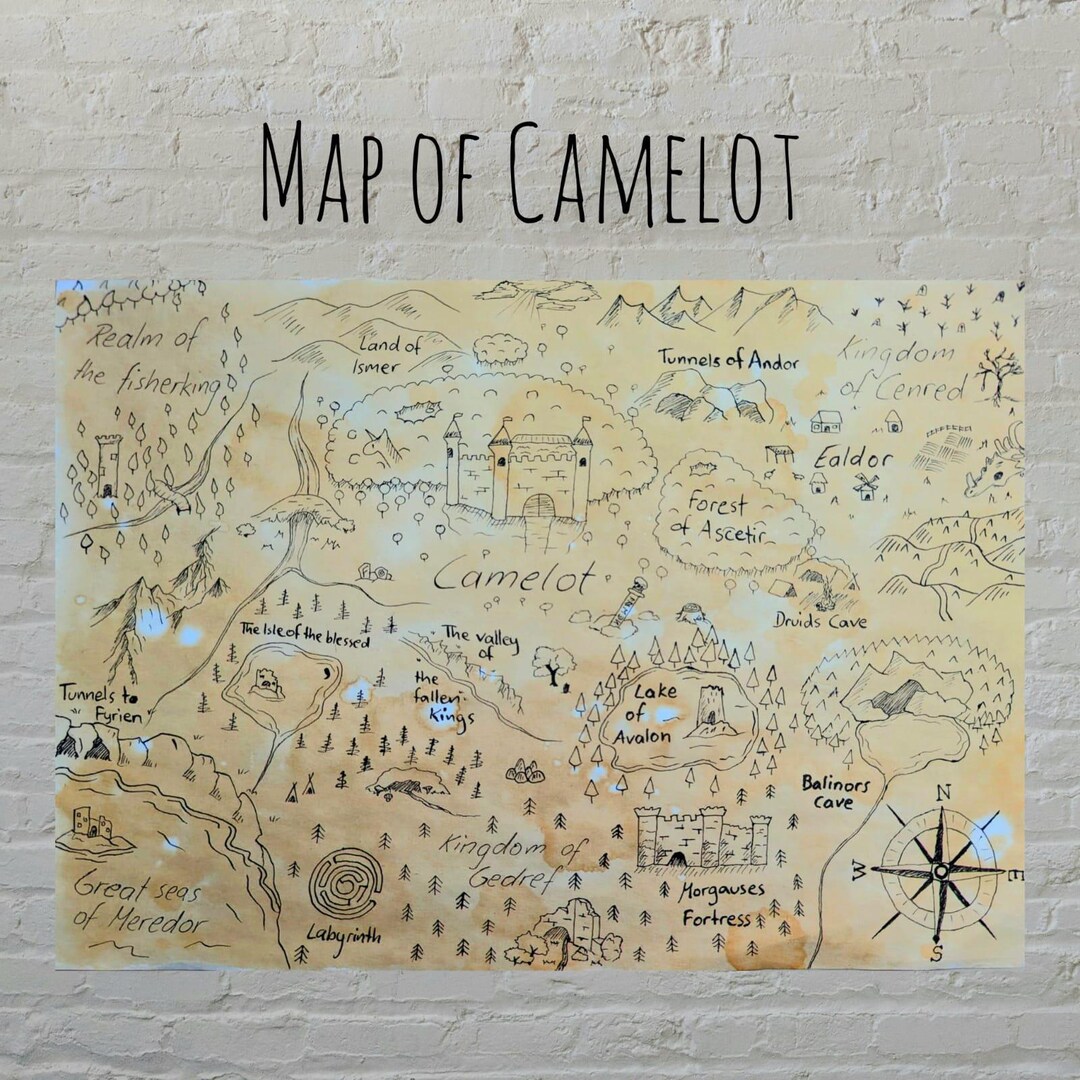 MAP OF CAMELOT || the Unofficial Merlin Map (download) - Etsy
