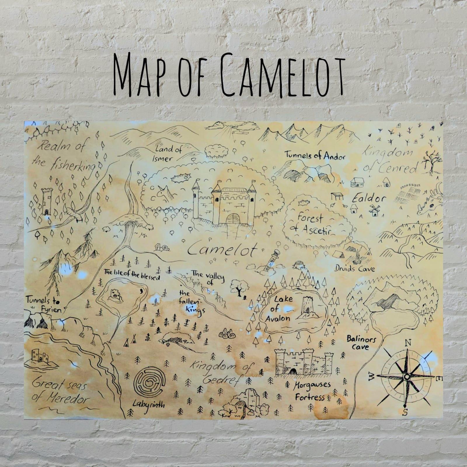 MAP OF CAMELOT || the Unofficial Merlin Map (download) - Etsy