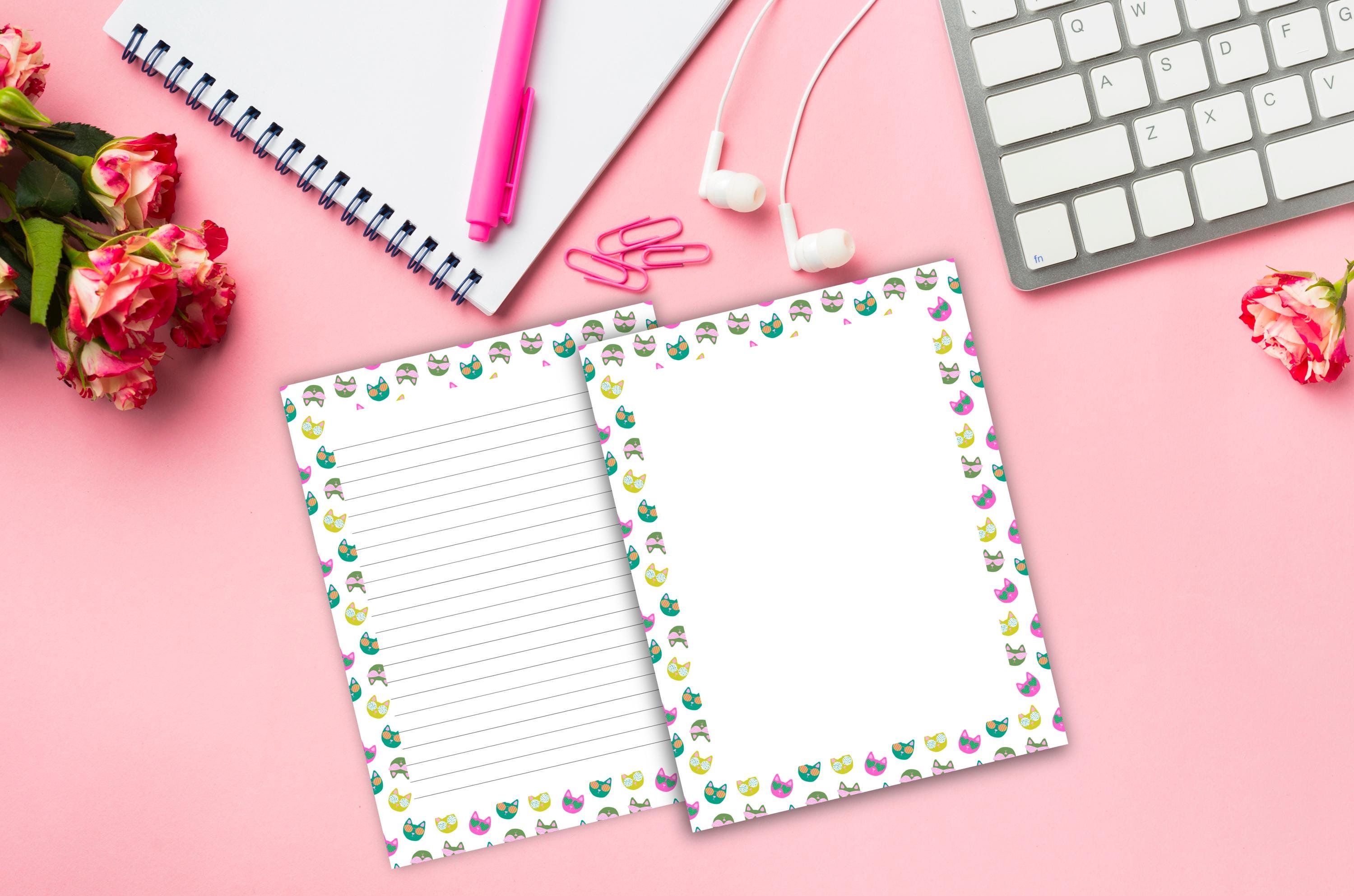 Cute Printable Stationery Instant Download Digital Note Paper Papers ...