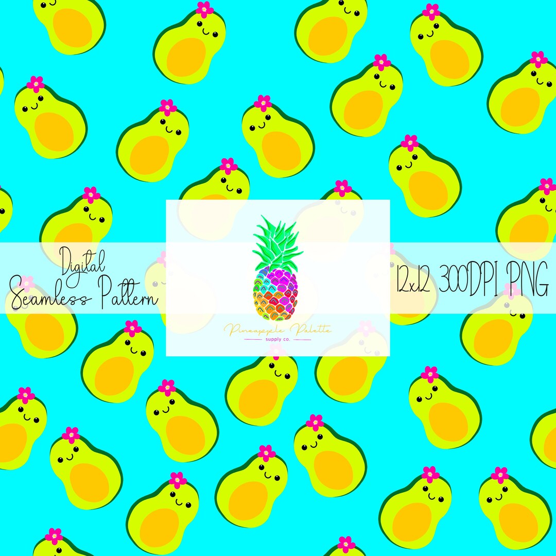 Cute Avocado Seamless Pattern Printable Pattern for Crafts Design ...