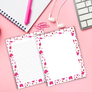 Cute Printable Stationery Instant Download Digital Note Paper Papers ...