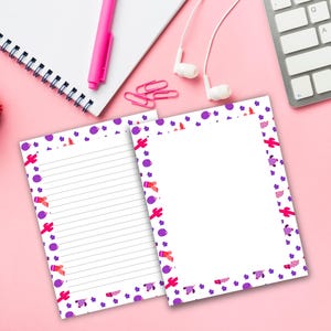 Cute Printable Stationery Instant Download Digital Note Paper Papers ...