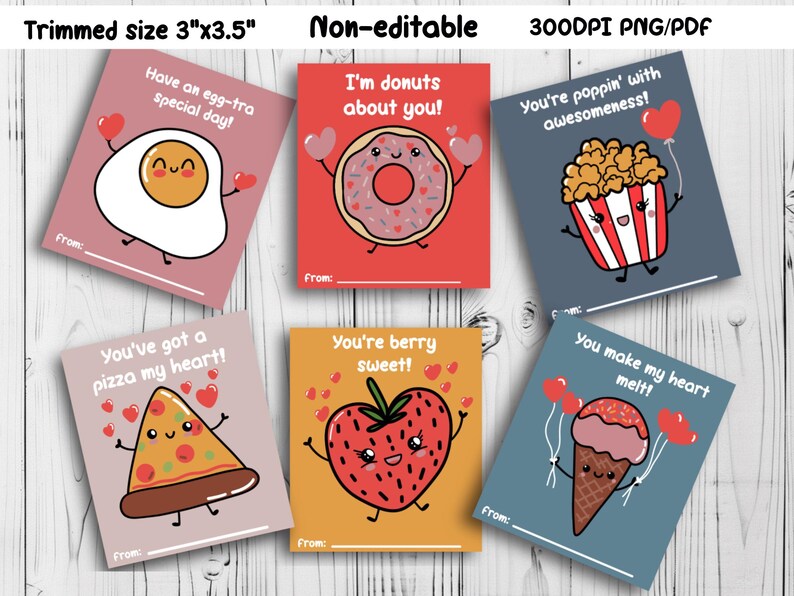 Cute Printable Valentines Day Cards, Kawaii Valentines Cards for Kids ...