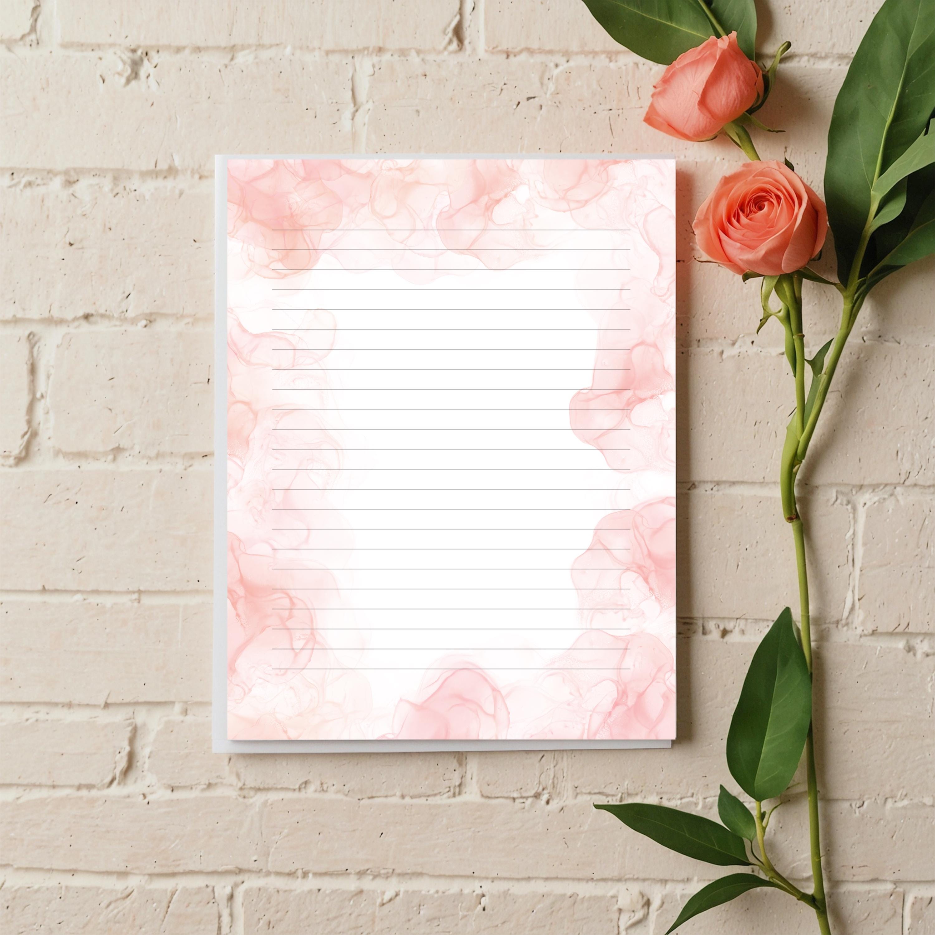 Printable Abstract Stationery Letter Paper A4 Size Lined Paper for ...