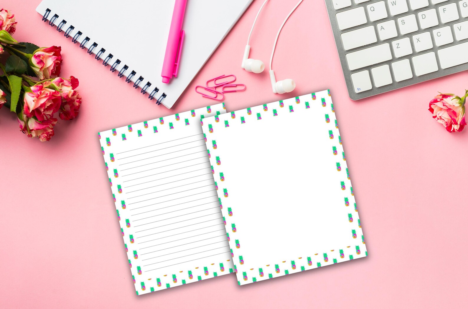 Cute Printable Stationery Instant Download Digital Note Paper Papers ...
