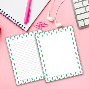 Cute Printable Stationery Instant Download Digital Note Paper Papers ...