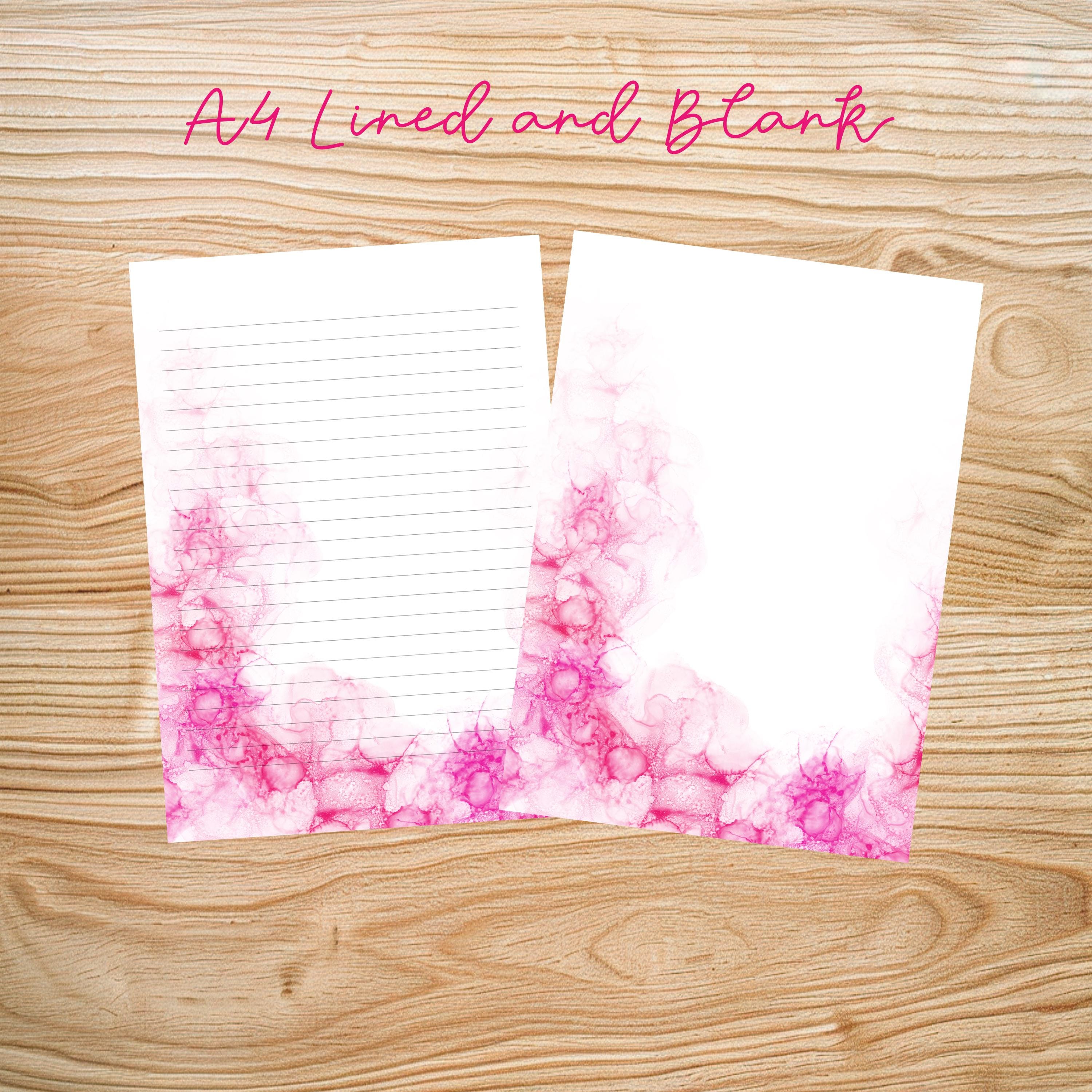 Printable Abstract Stationery Letter Paper A4 Size Lined Paper for ...