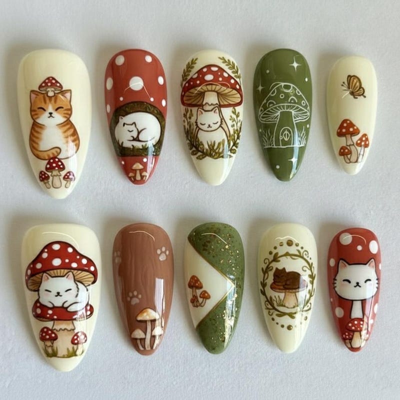 Cat Nails - Etsy