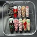 Christmas Press on Nails, Ice Cream Nails, Trendy Brown Holiday Nails ...