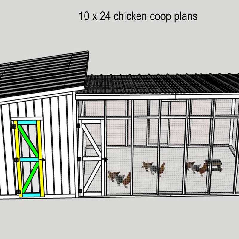 Chicken Run Plans 10x20 - Etsy