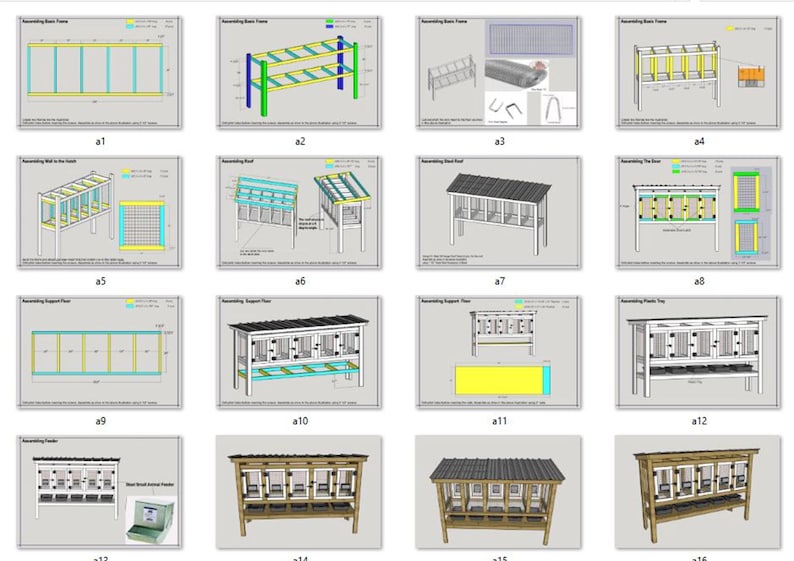 DIY Rabbit Hutch Plans: Guinea Pig/quail Hutch (PDF Guide) - Etsy