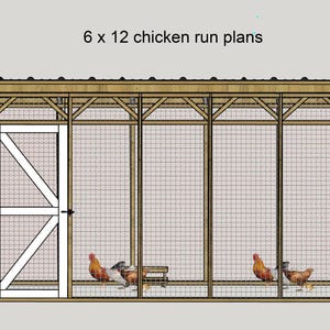 DIY Chicken Run Plans 6x12 for 10 Chickens Plans Chicken Run Chicken ...