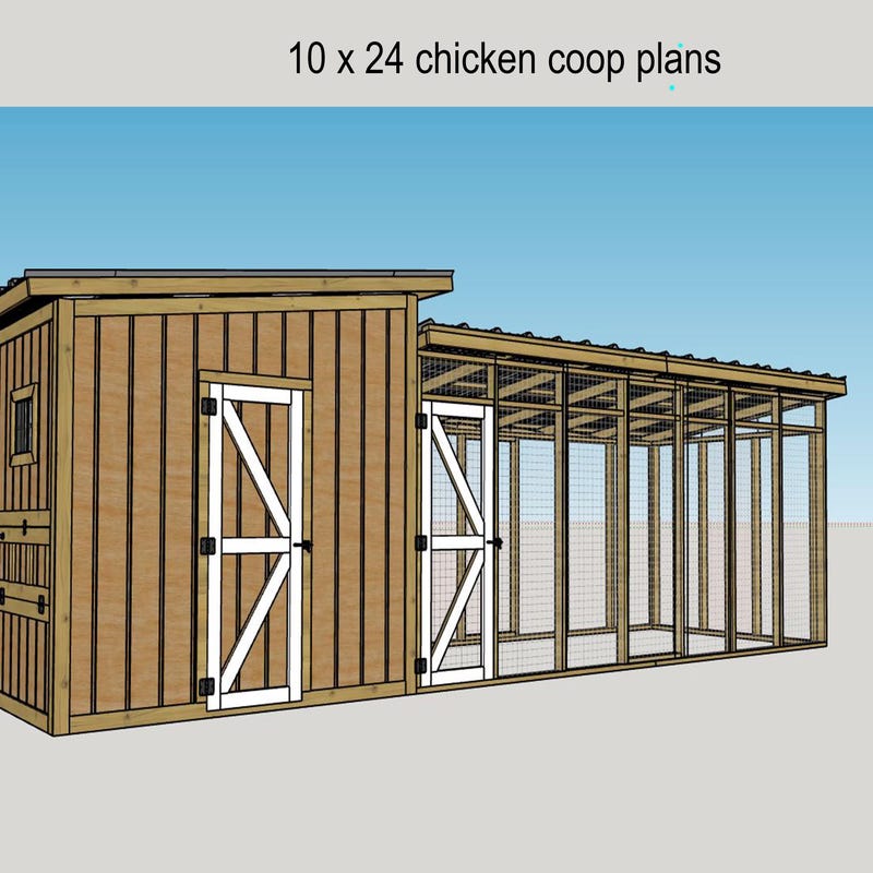 Chicken Run Plans 10x20 - Etsy