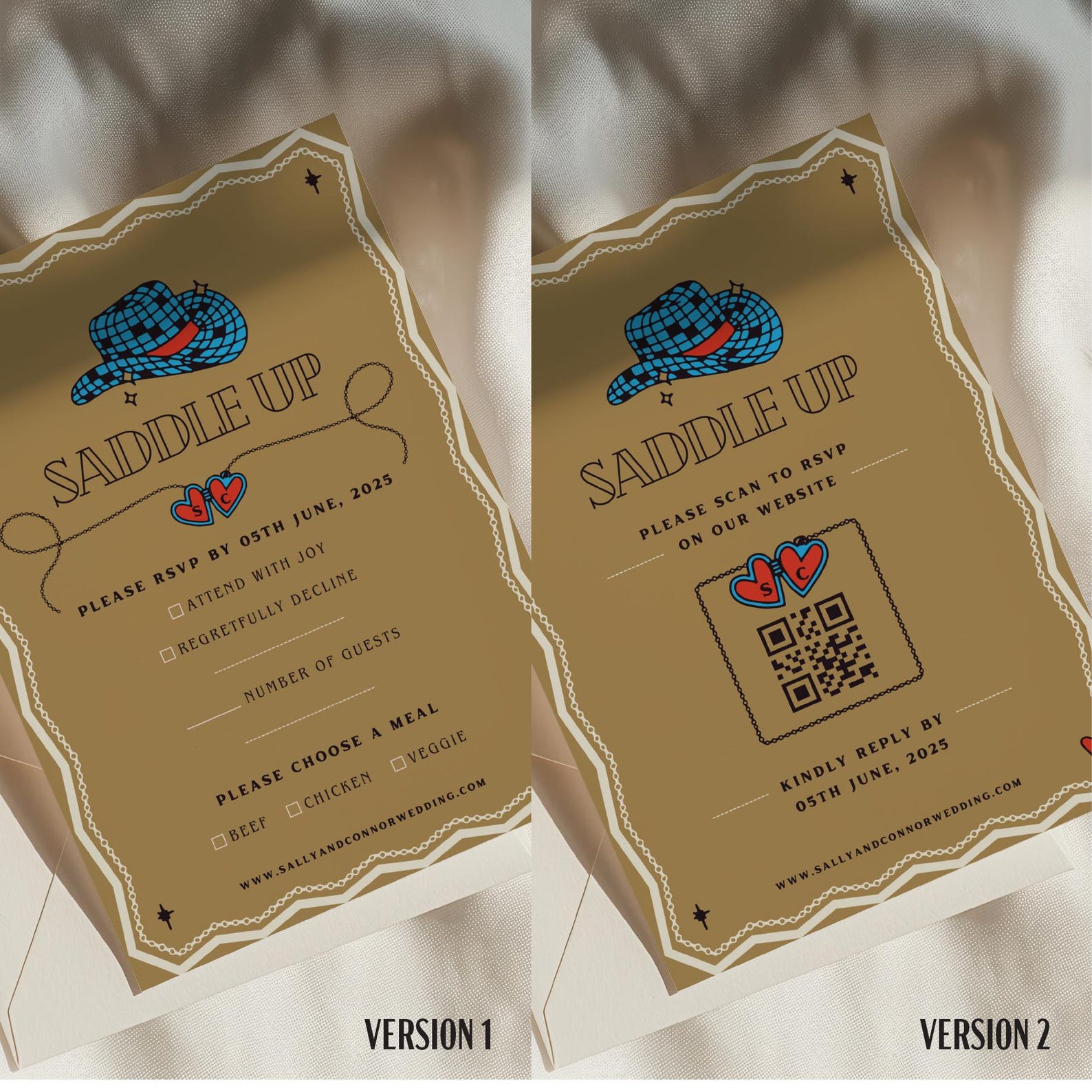 Editable Western Tattoo-inspired Digital Wedding Invitation Suite ...