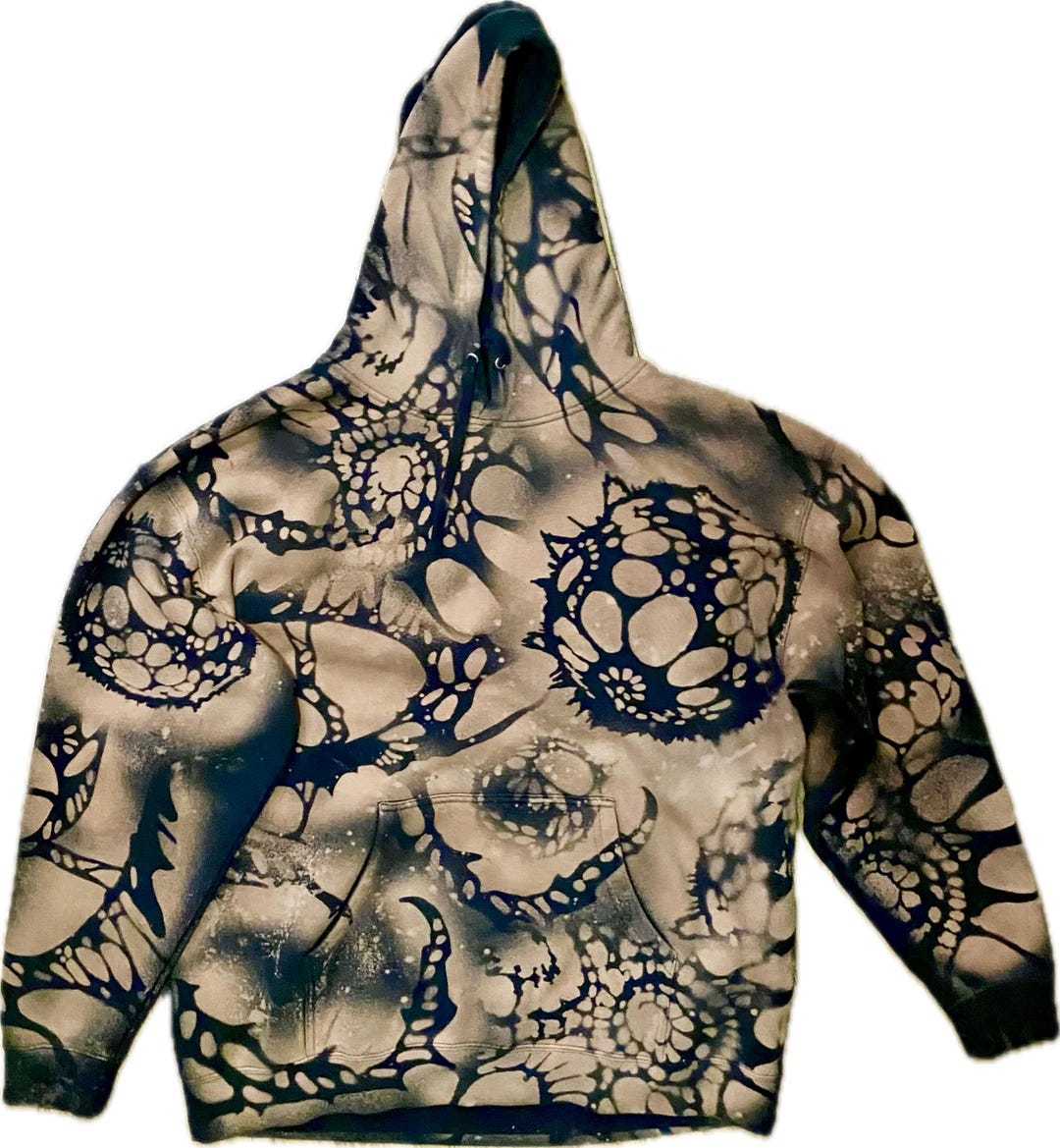 Arcane Corrupted Hexcore Wild Rune Hoodie Bleach Painted Hooded ...