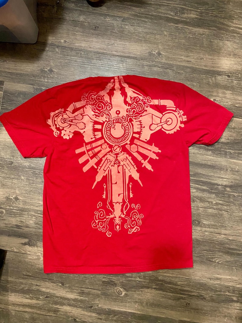 Vi Arcane Back Tattoo T-shirt Bleach Painted - Etsy