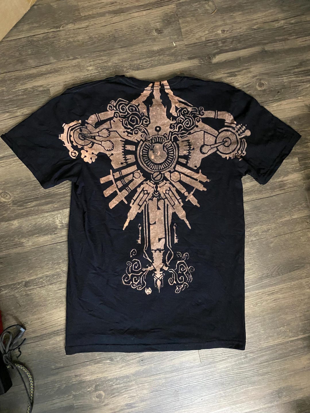 Vi Arcane Back Tattoo T-shirt Bleach Painted - Etsy