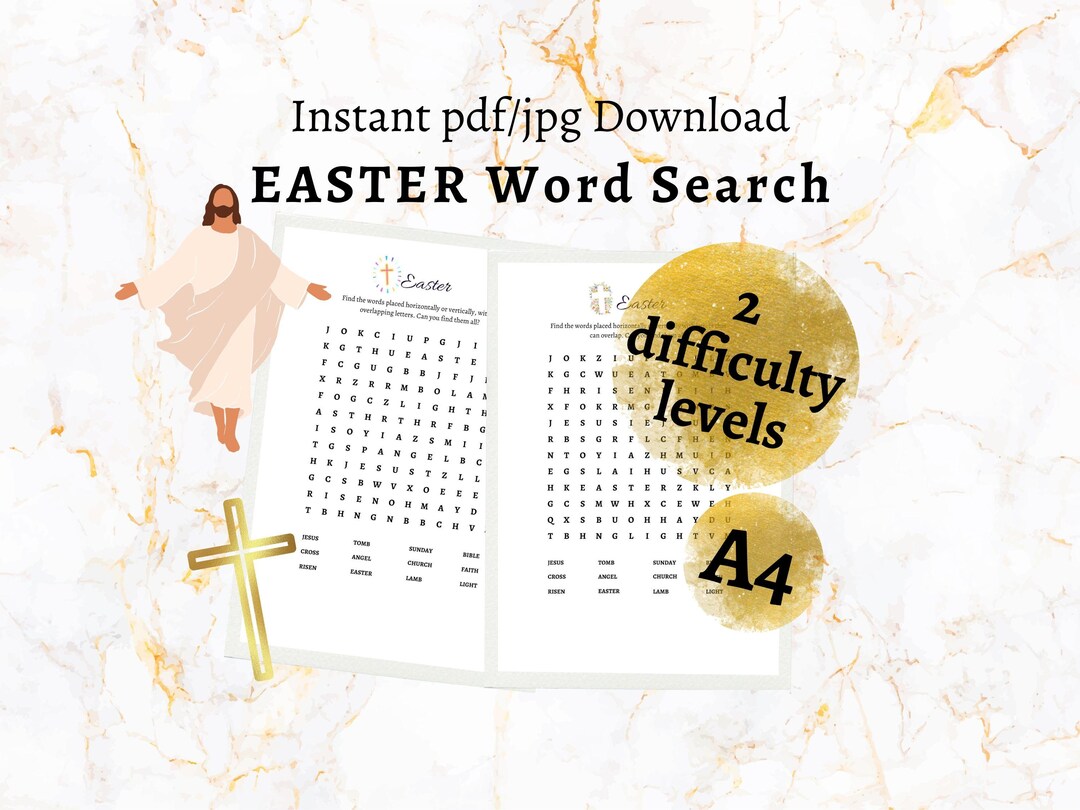 Catholic Easter Word Search, Christian Fun Printable for Children ...