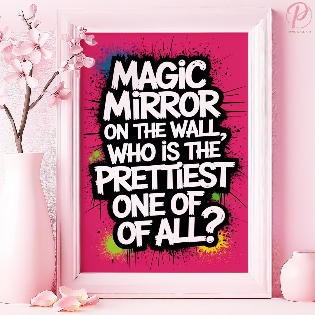 Magic Mirror on the Wall Art Poster or Canvas Wall Art for Modern ...