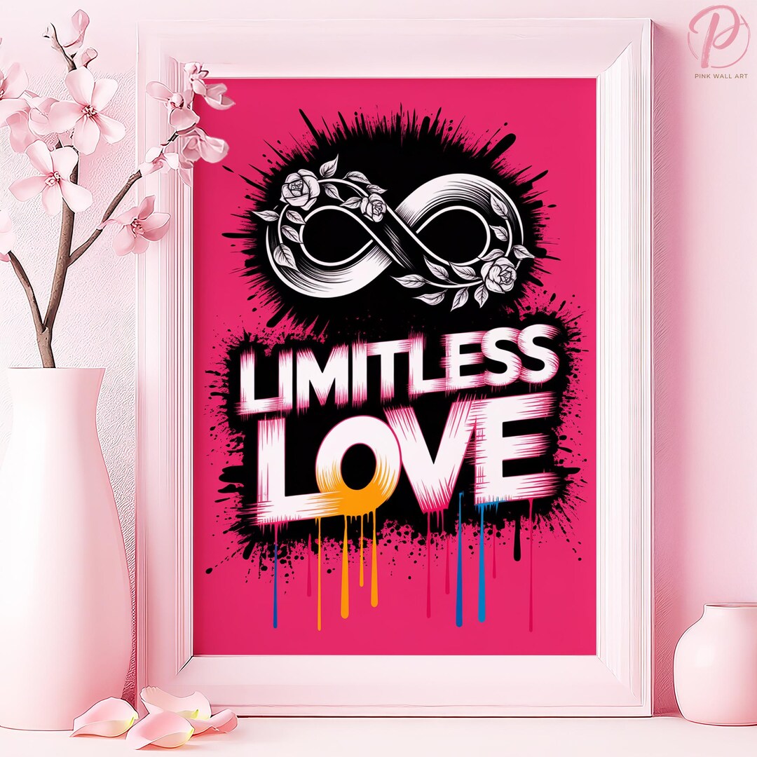 Limitless Love Art Poster or Canvas Wall Art for Modern Living Room ...