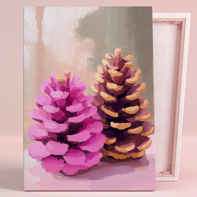 Painted Pine Cone Art - Etsy