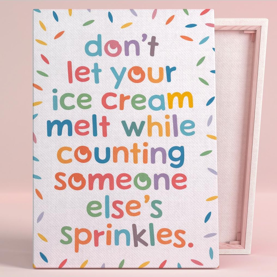 Don't Let Your Ice Cream Melt Art Poster or Canvas Wall Art Modern ...
