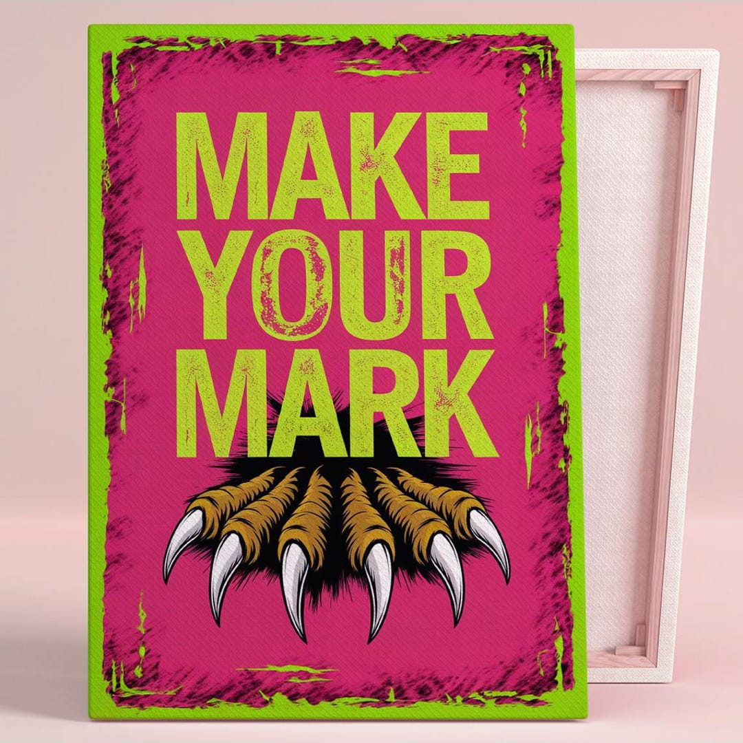 Make Your Mark Art Poster or Canvas Wall Art for Modern Office Contemporary Punk-inspired Design ...