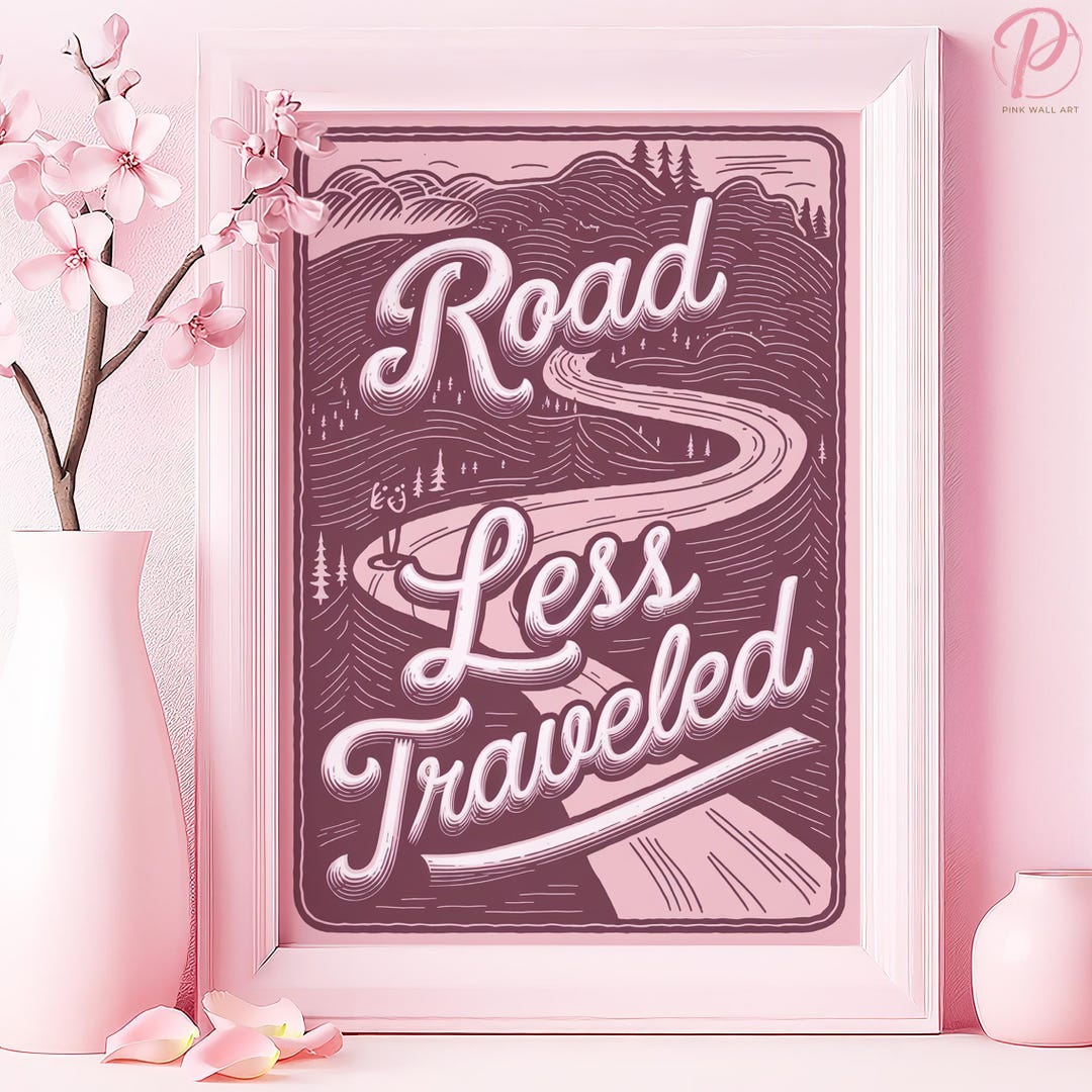 Road Less Traveled Art Poster or Canvas Wall Art for Modern Office ...