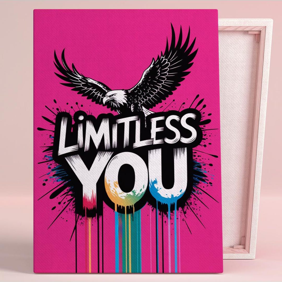 Limitless You Eagle Power Art Poster or Canvas Wall Art for Modern ...