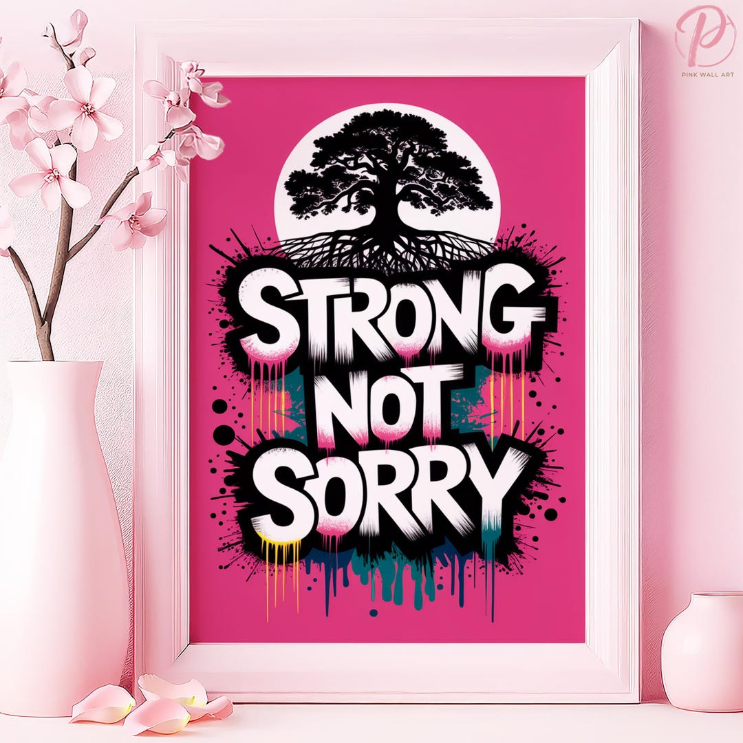 Strong Not Sorry Tree of Life Art Poster or Canvas Wall Art for Living ...