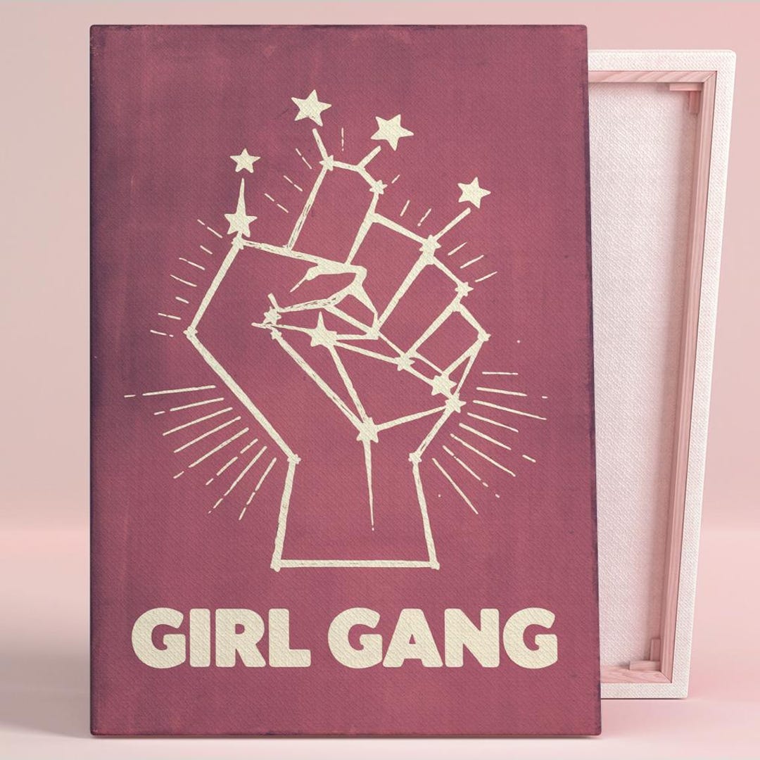 Girl Gang Power Art Poster or Canvas Wall Art for Modern Living Room ...