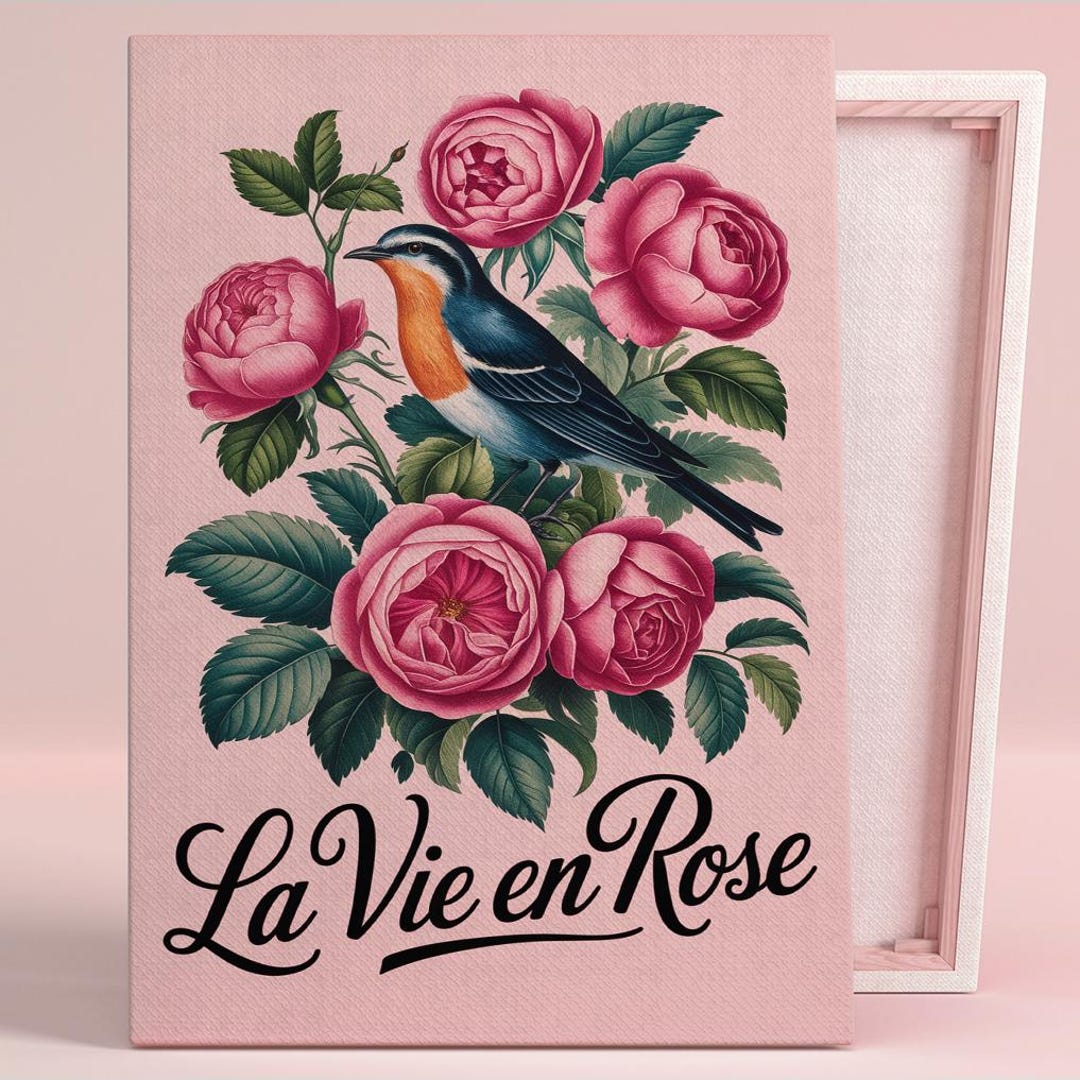 La Vie En Rose Art Poster or Canvas Wall Art French Country Living Room ...