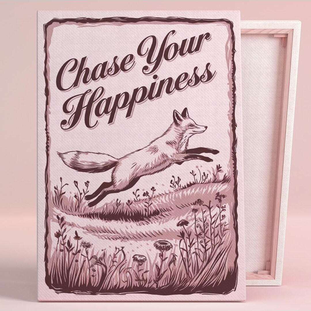 Chase Your Happiness Art Poster or Canvas Wall Art for Bohemian Living ...