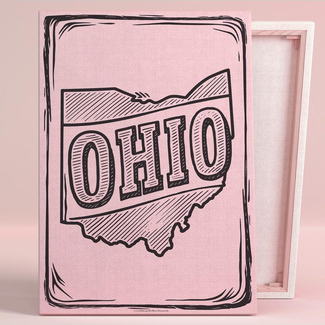Ohio State Pride Art Poster or Canvas Wall Art for Modern Living Room ...