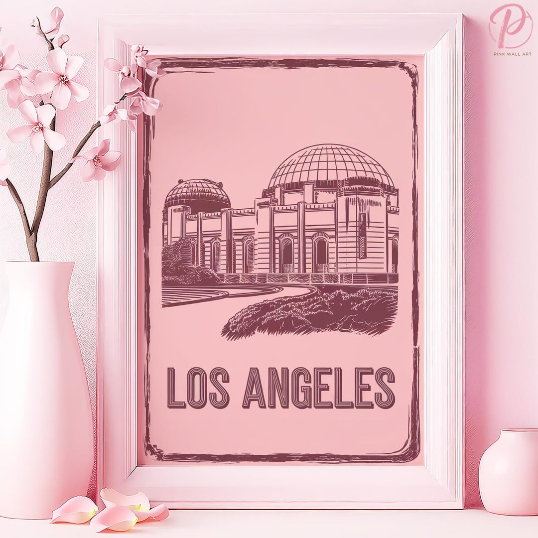Los Angeles Griffith Observatory Art Poster or Canvas Wall Art for ...