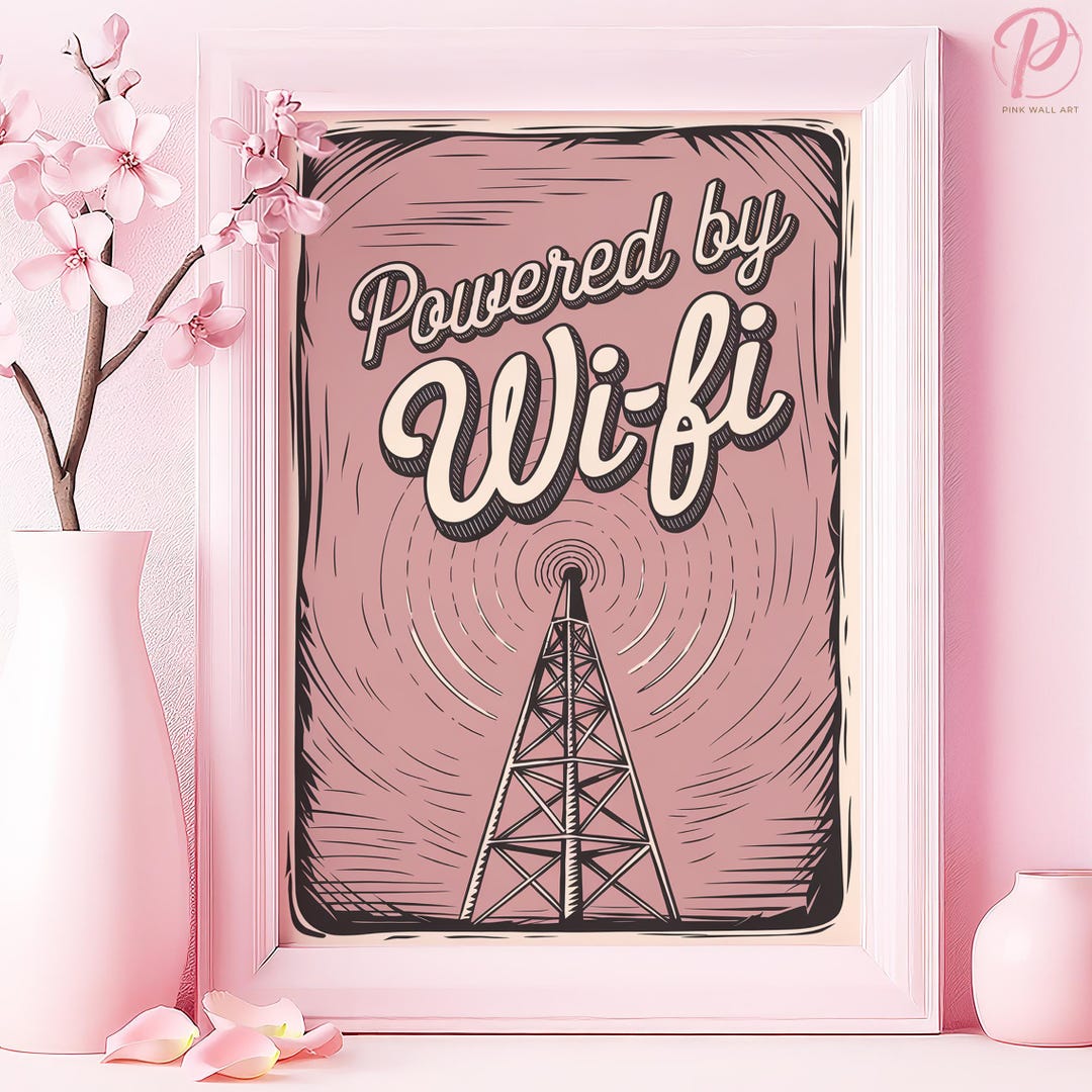 Powered by Wi-fi Art Poster or Canvas Wall Art for Industrial Living ...