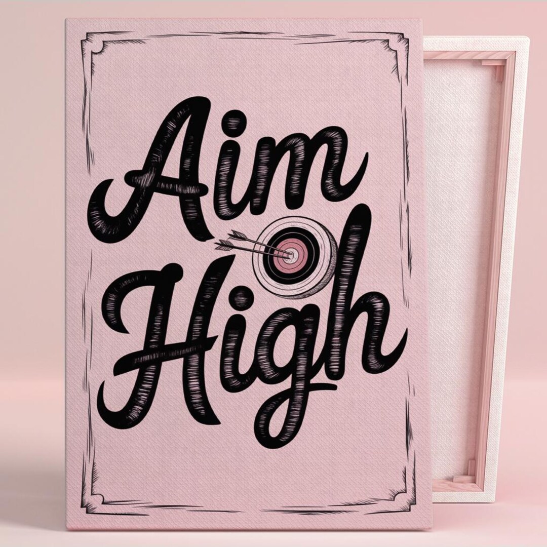 Aim High Success Art Poster or Canvas Wall Art for Modern Office ...