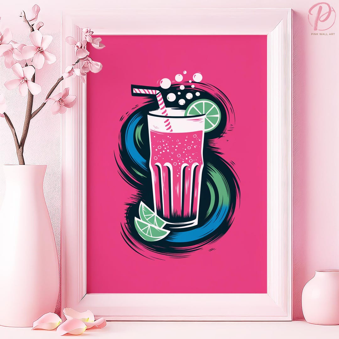 Retro Fizzy Refreshment Art Poster or Canvas Wall Art for Modern ...