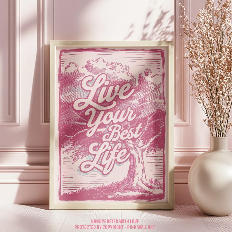 Live Your Best Life Art Poster or Canvas Wall Art for Modern Living ...