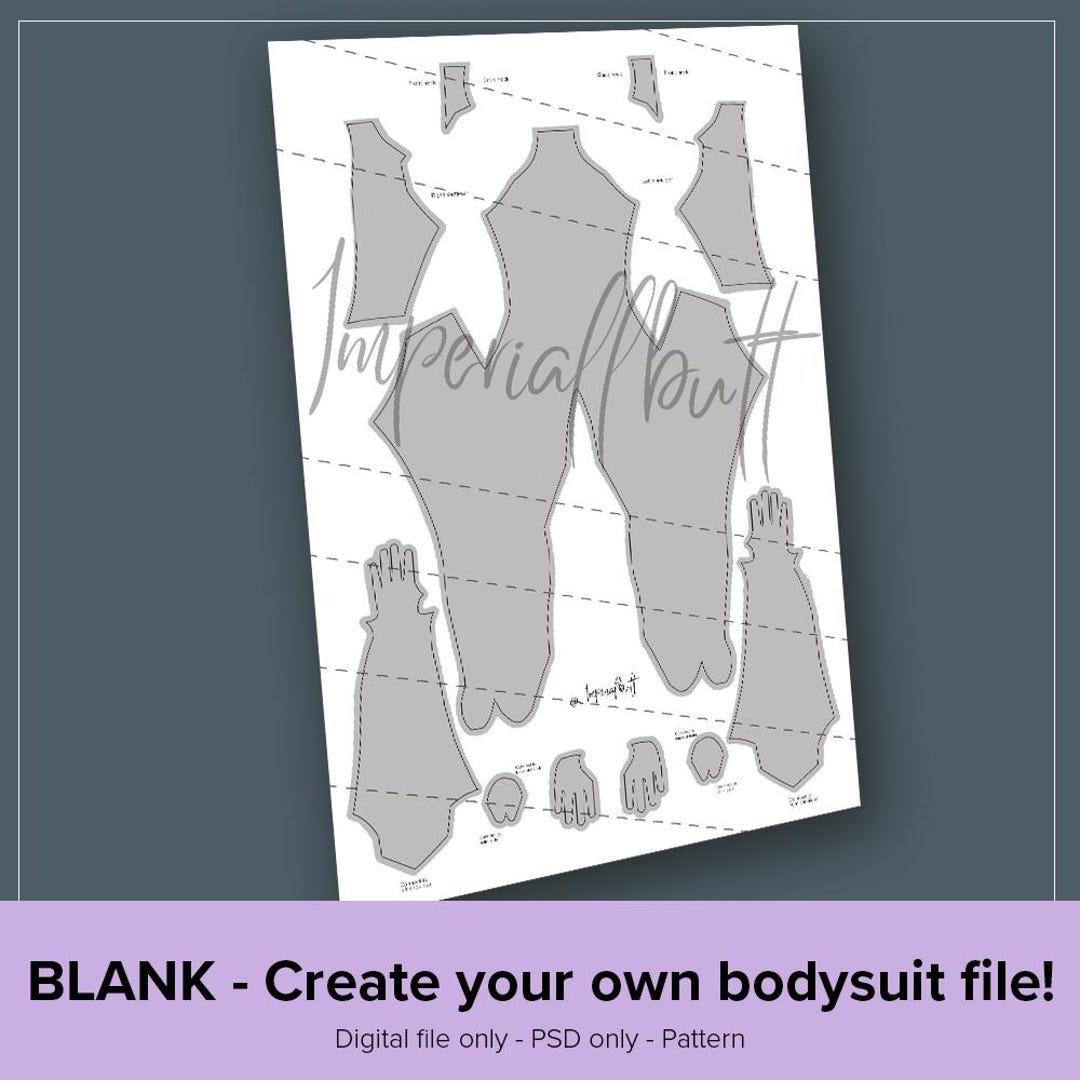 BLANK - Create Your Own Bodysuit File! - Etsy