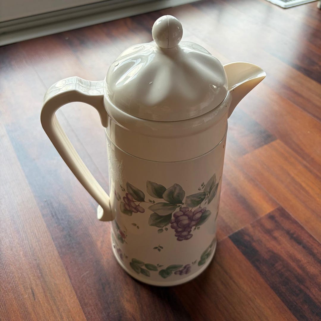 Oggi Pfaltzgraff Grape Vine Thermal Carafe Insulated Coffee Pitcher ...